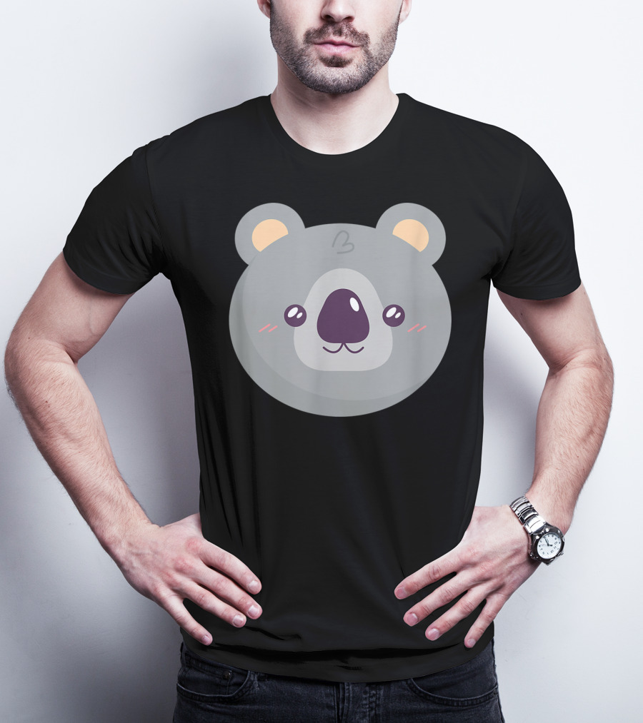 Cute Koala Face Blushing Expression T-Shirt