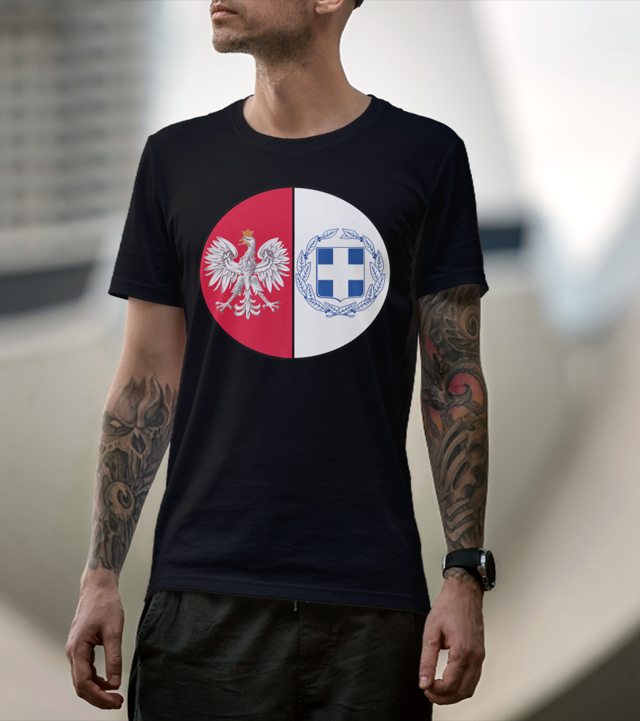 Poland White Eagle Greece National Emblems T-Shirt