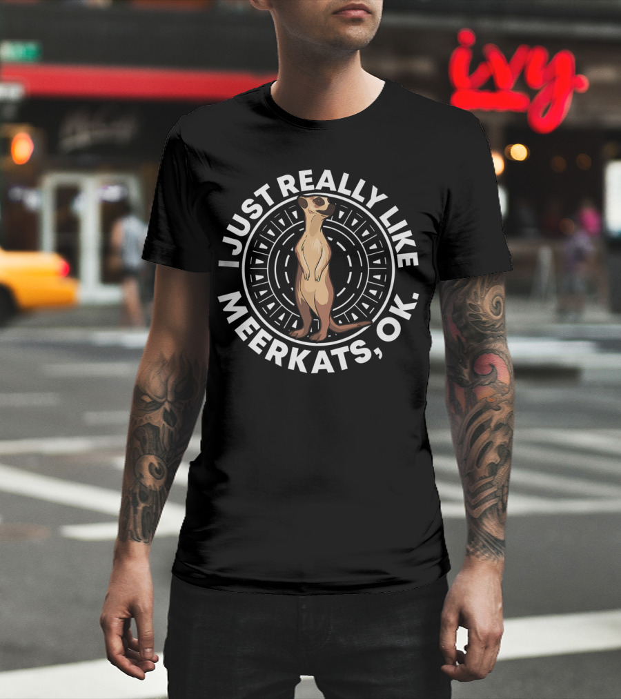 I Just Really Like Meerkats OK Funny Vintage PT T-Shirt
