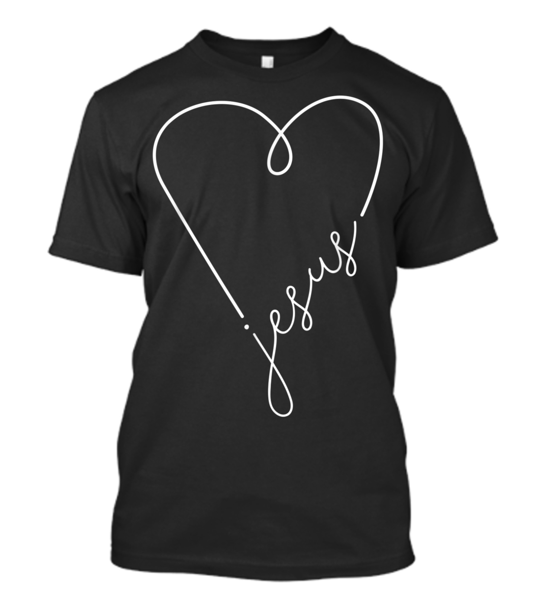 Jesus Script Heart Christian T-Shirt