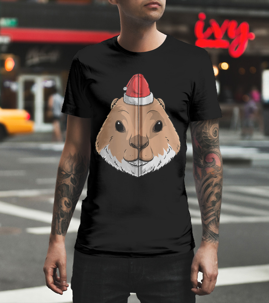 Prairie Dog Wearing Santa Claus Hat T-Shirt