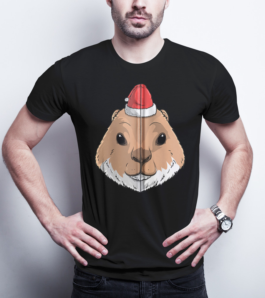 Prairie Dog Wearing Santa Claus Hat T-Shirt