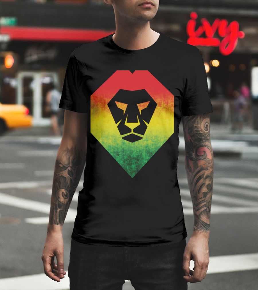 Rasta Flag Jamaican Reggae Lion Bold And Proud T-Shirt