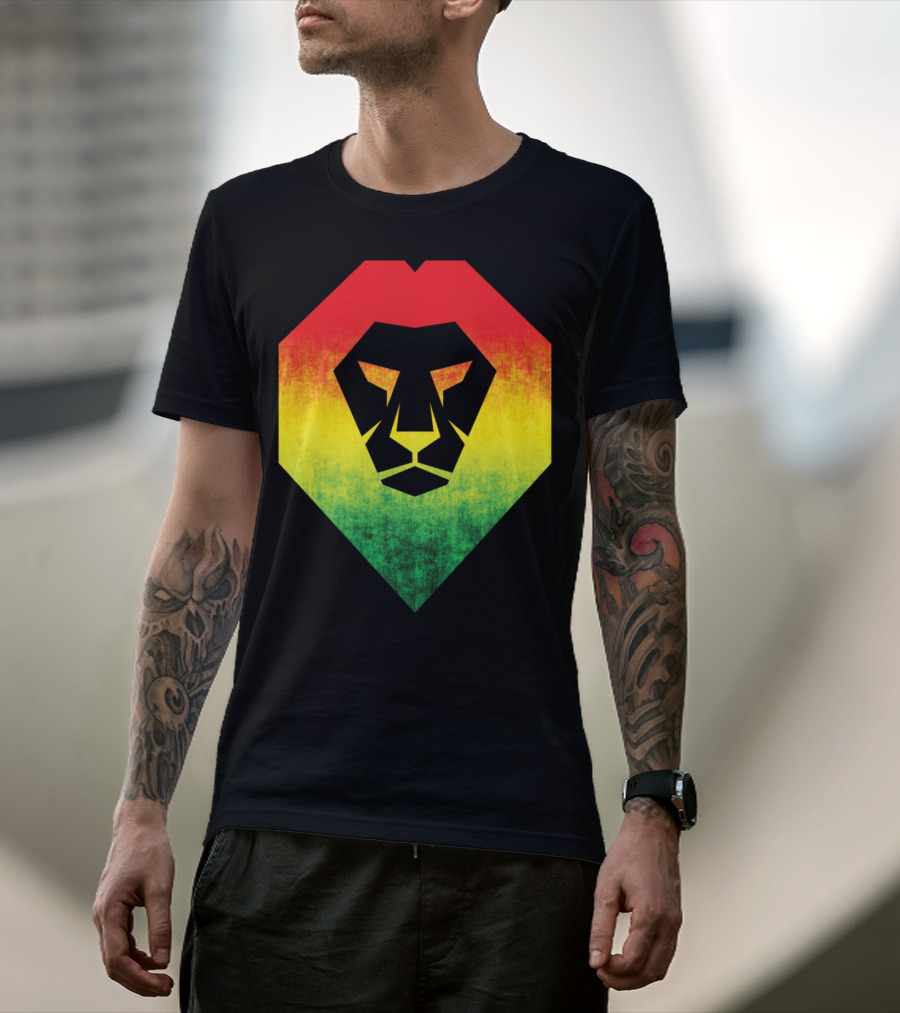 Rasta Flag Jamaican Reggae Lion Bold And Proud T-Shirt