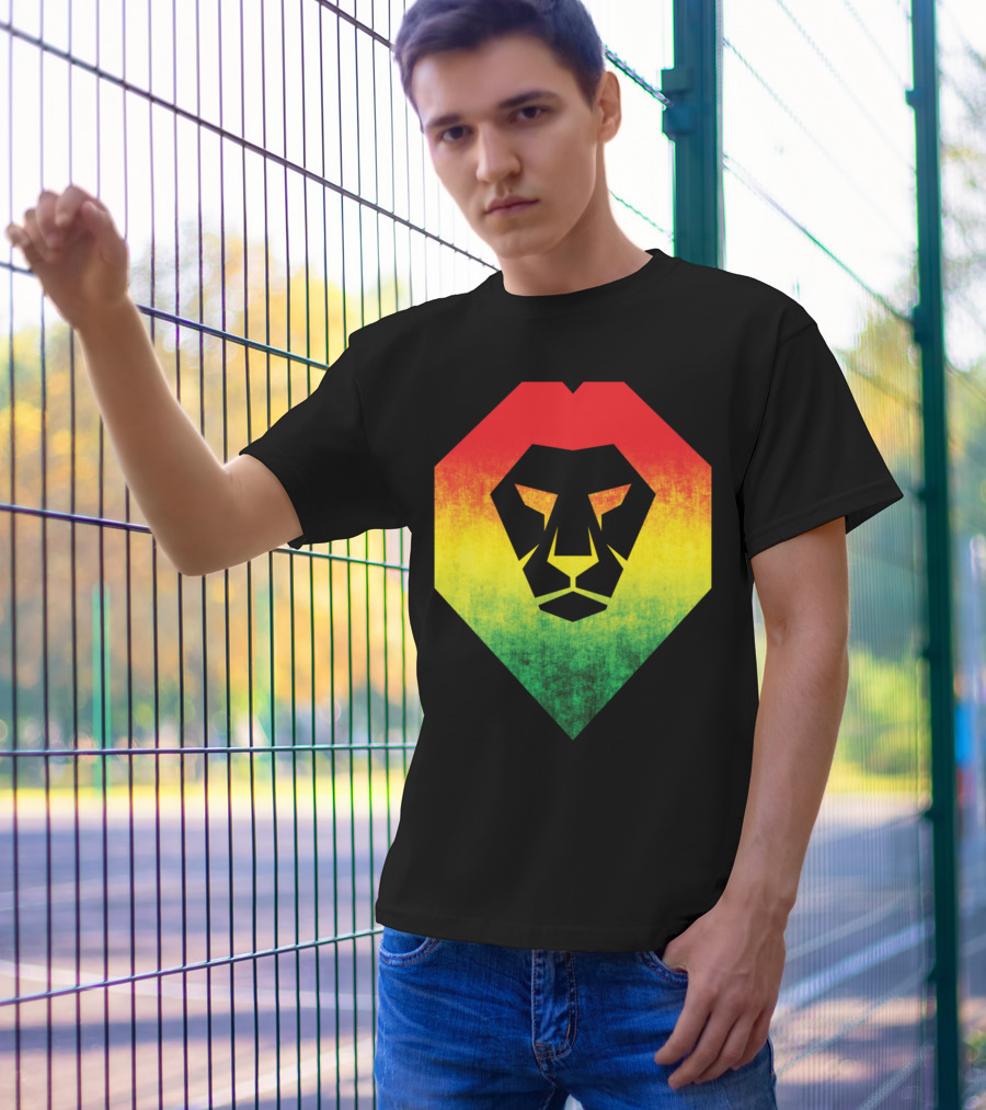 Rasta Flag Jamaican Reggae Lion Bold And Proud T-Shirt