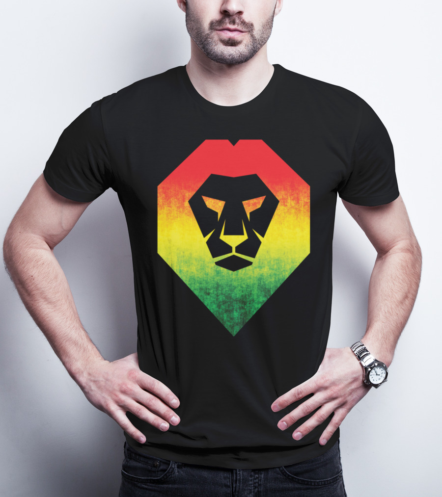 Rasta Flag Jamaican Reggae Lion Bold And Proud T-Shirt