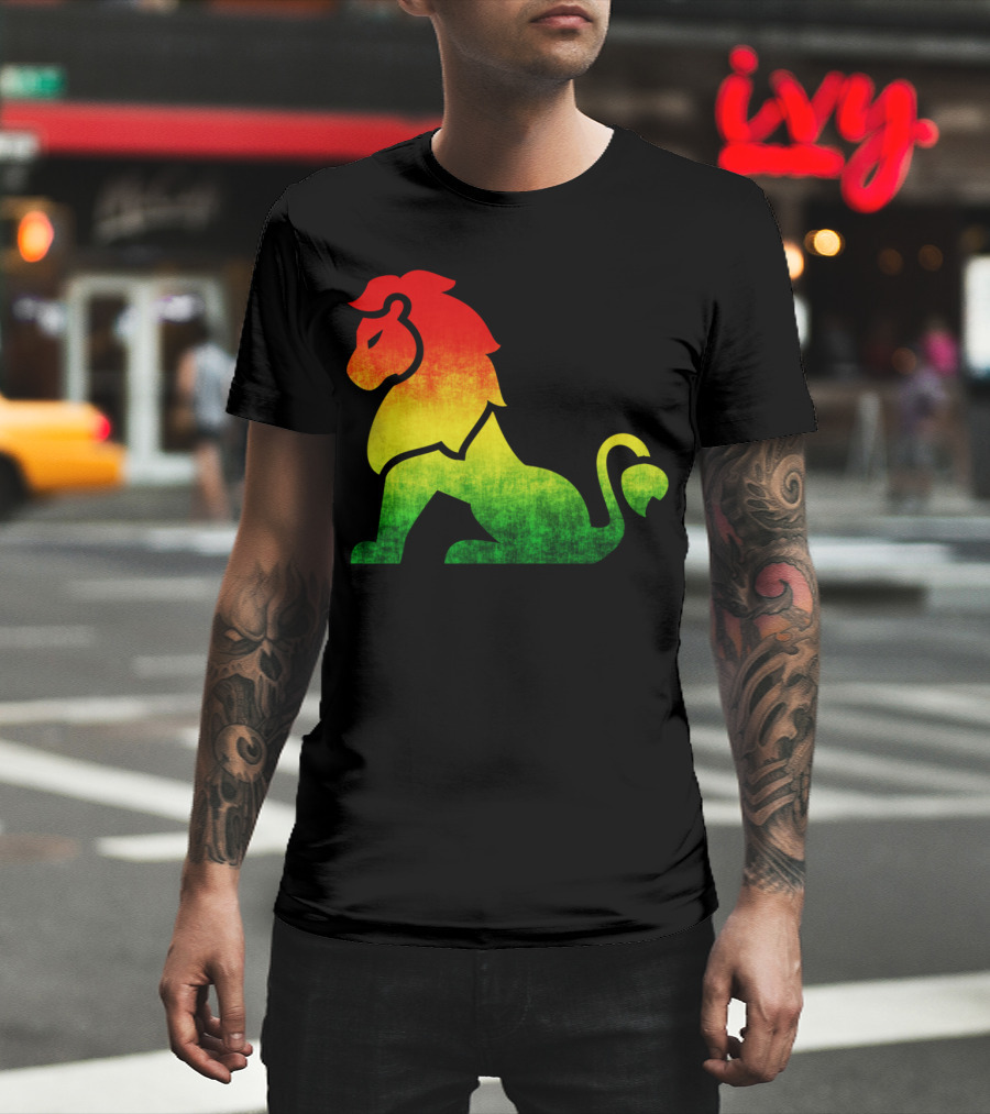 Rasta Flag Reggae Lion Jamaica T-Shirt