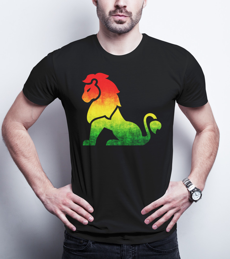 Rasta Flag Reggae Lion Jamaica T-Shirt