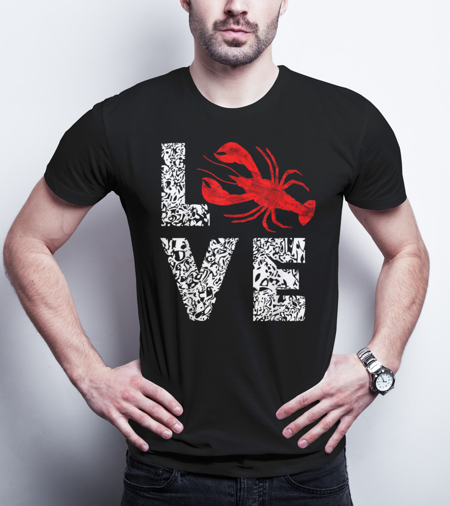 Love Crawfish Cajun River Crayfish Crab Boils Ditch T-Shirt
