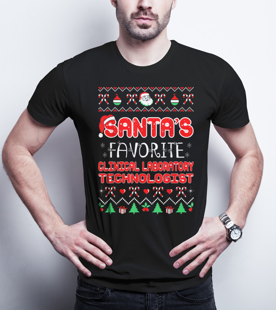 Santa's Favorite Clinical Laboratory Technologist T-Shirt
