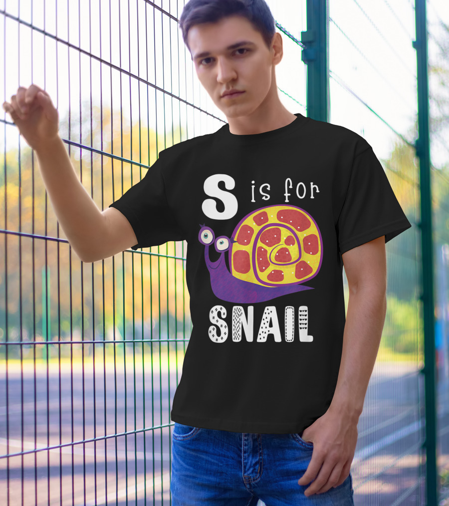S Is For Snail Alphabet Letter Insect T-Shirt