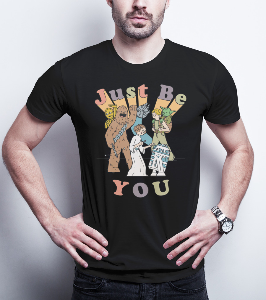Just Be You Star Wars Group Cartoon Characters T-Shirt