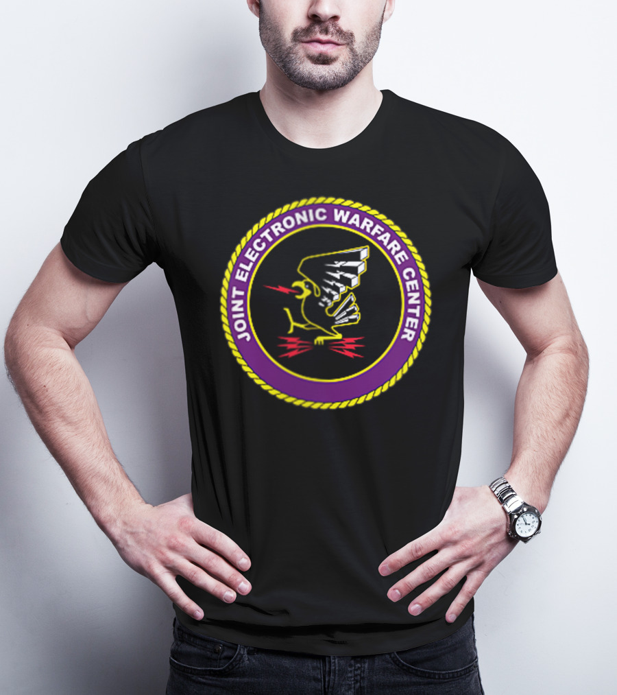 Joint Electronic Warfare Center Logo Emblem Bird With Lightning T-Shirt