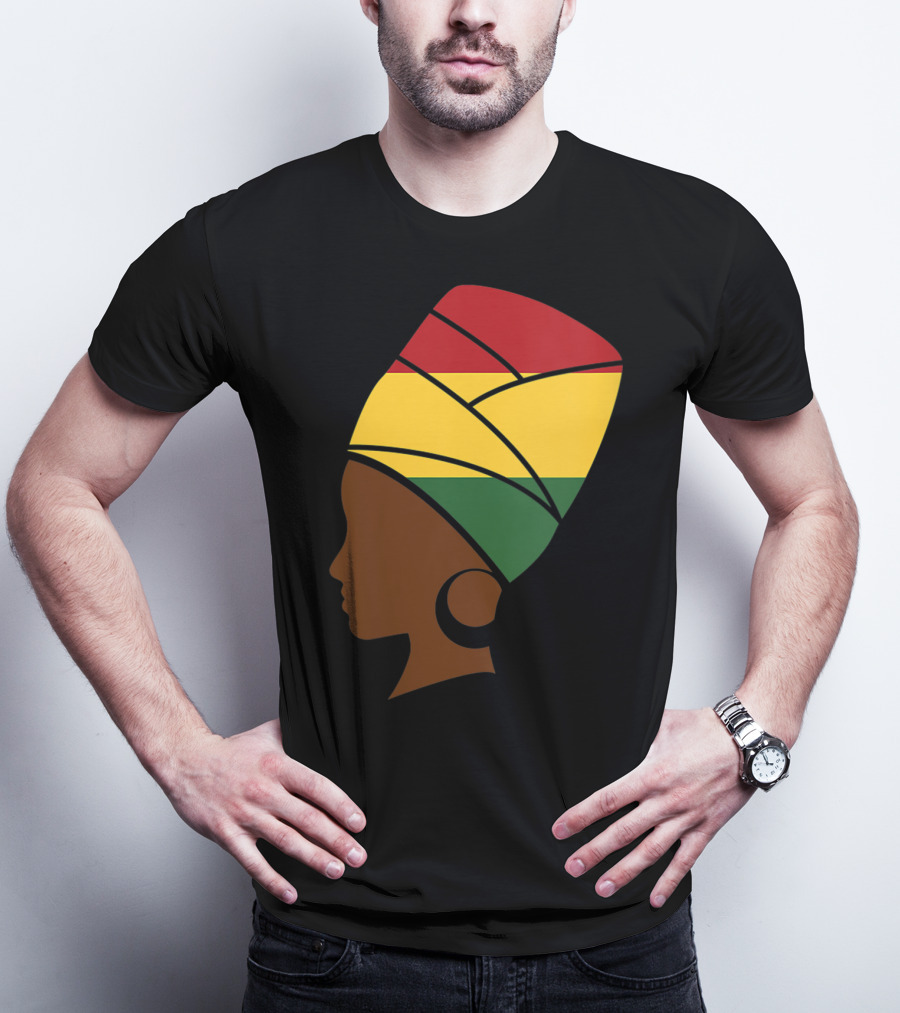 Proud Jamaica Reggae Woman With Rasta Colors T-Shirt