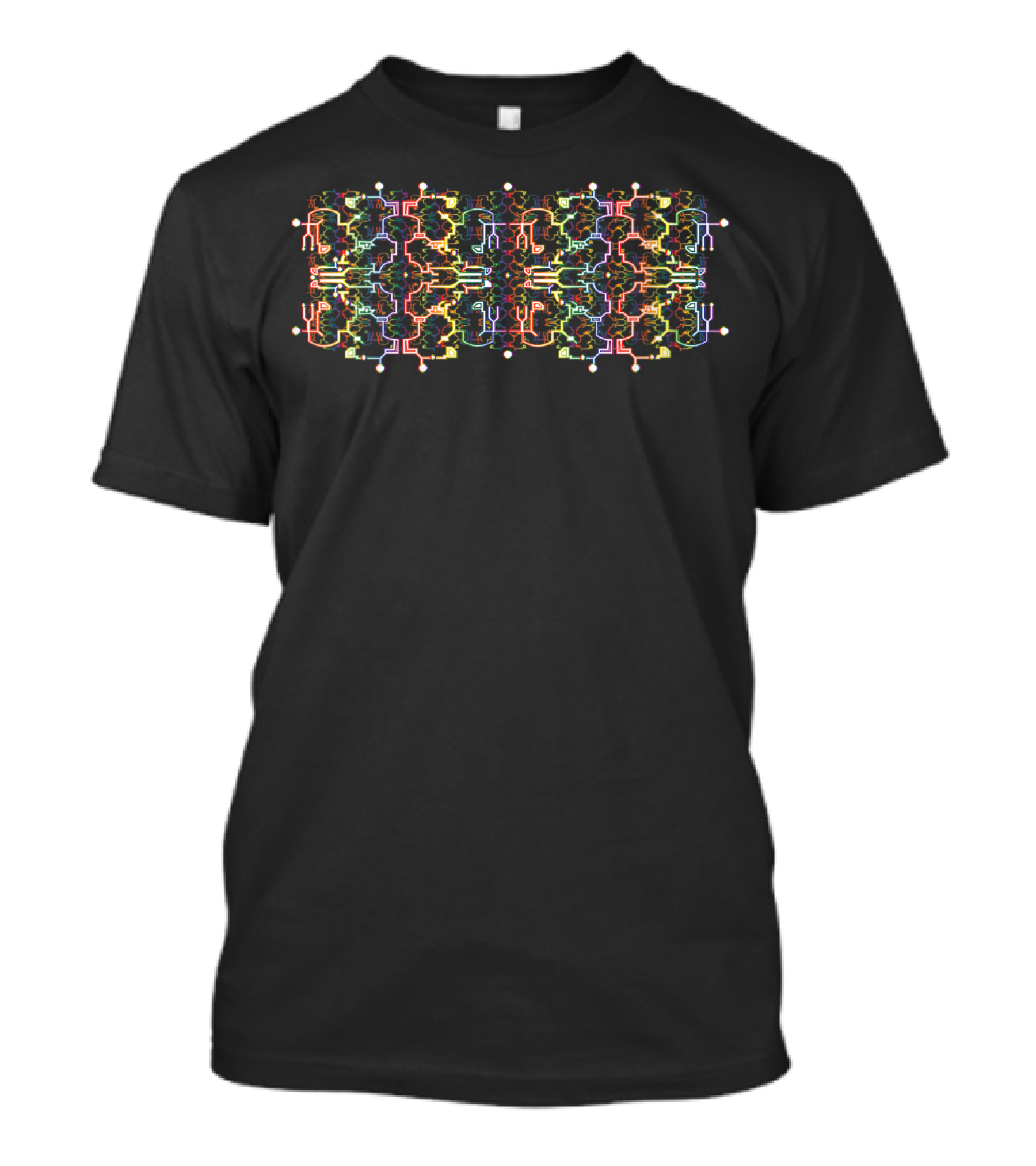 Wavy Rainbow Circuitry Maze T-Shirt