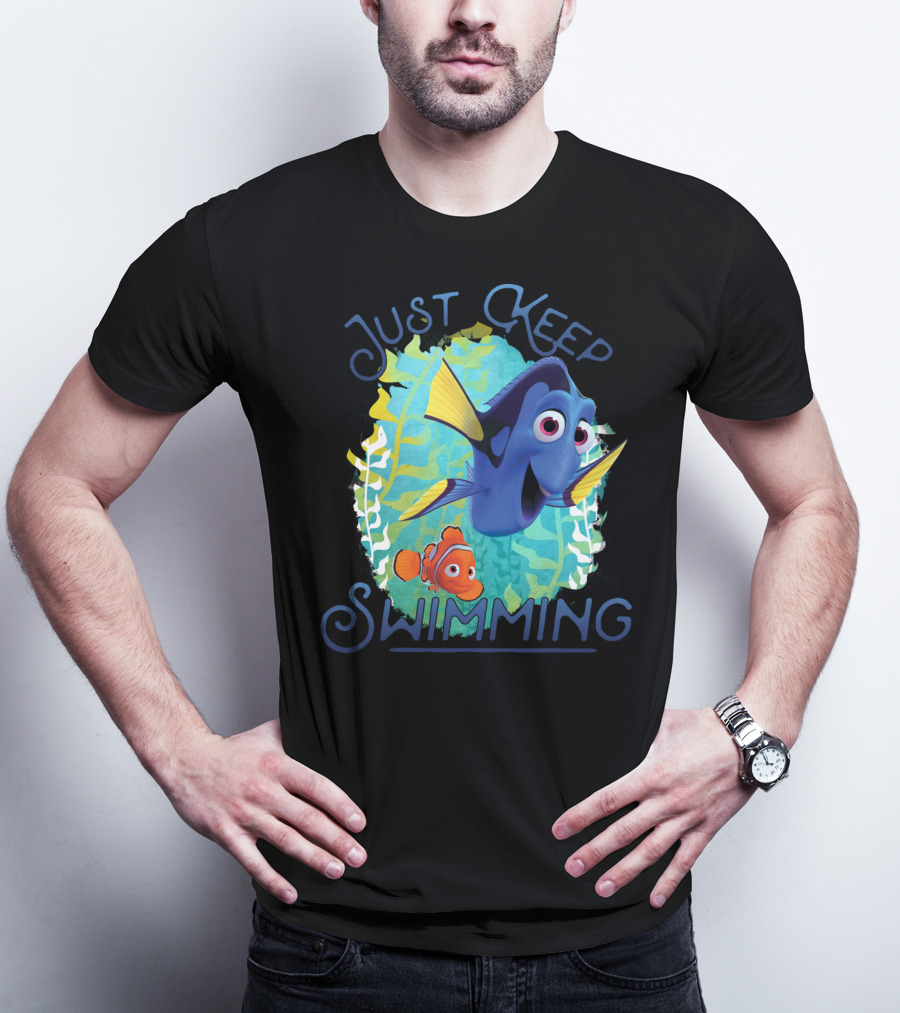 Disney Pixar Finding Dory Just Keep Swimming Dory And Nemo Ocean Adventure T-Shirt