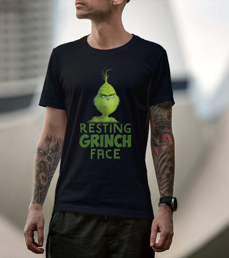 Resting Grinch Face Funny Grinch Merchandise T-Shirt