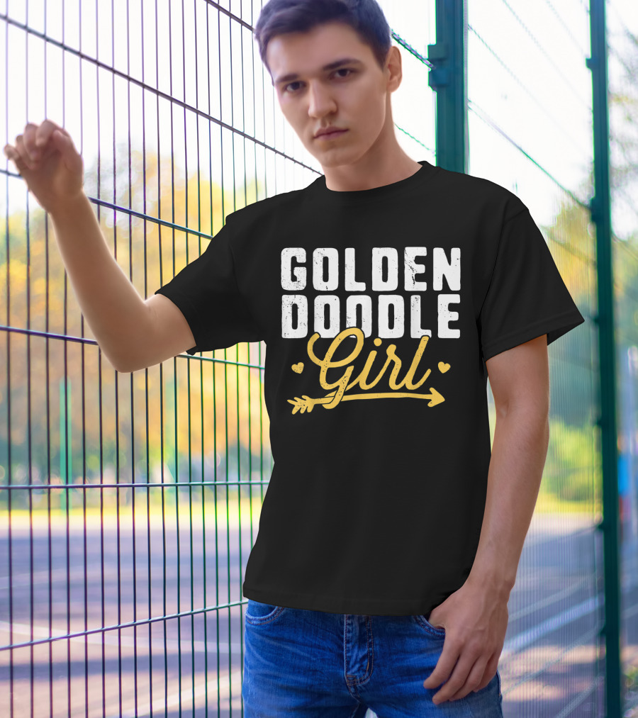 Goldendoodle Girl Hearts And Arrow T-Shirt
