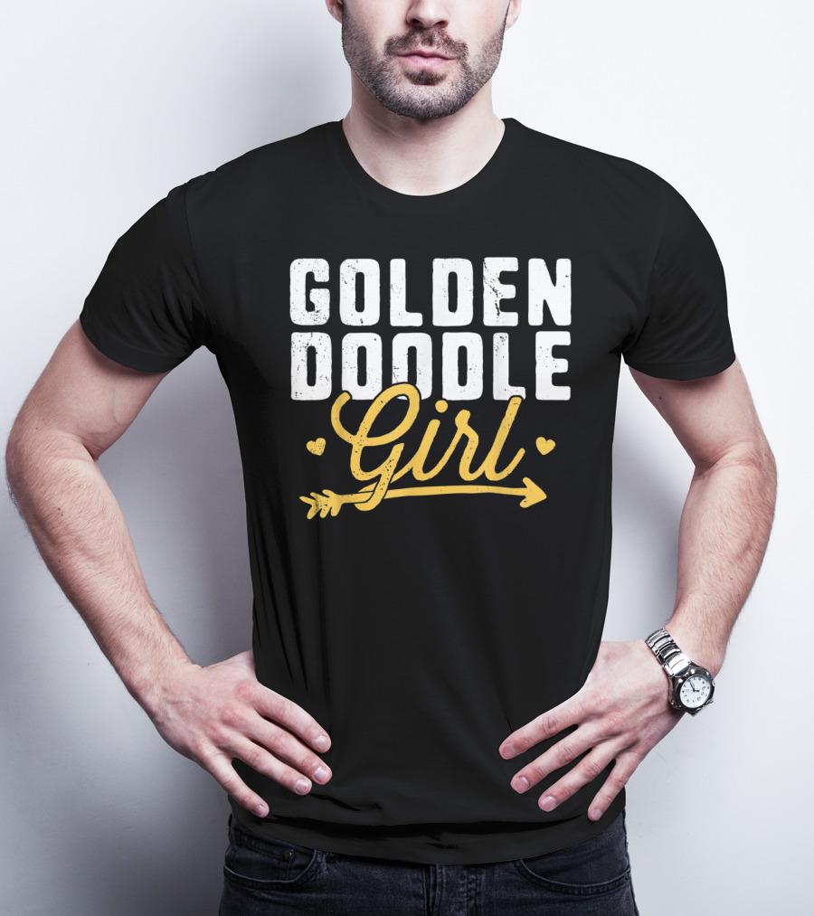 Goldendoodle Girl Hearts And Arrow T-Shirt