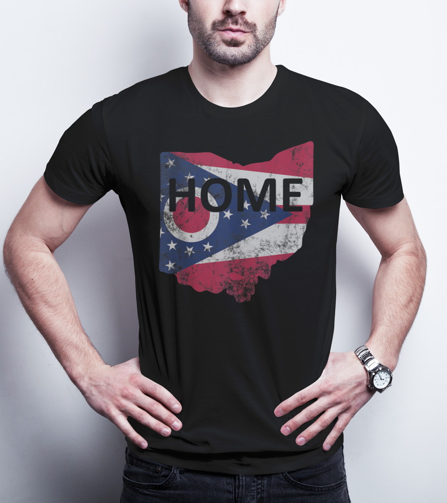 HOME Ohio State Flag Shape T-Shirt