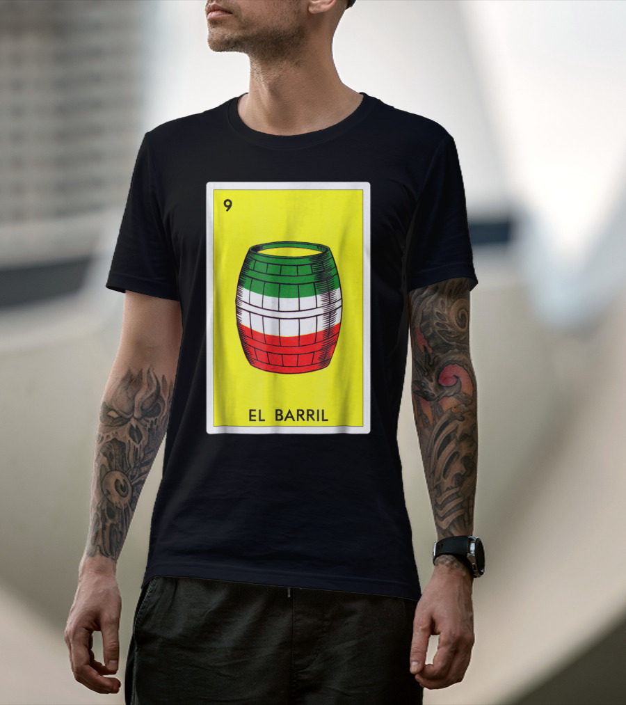 Loteria El Barril Card 9 Mexican Colors Classic Version T-Shirt