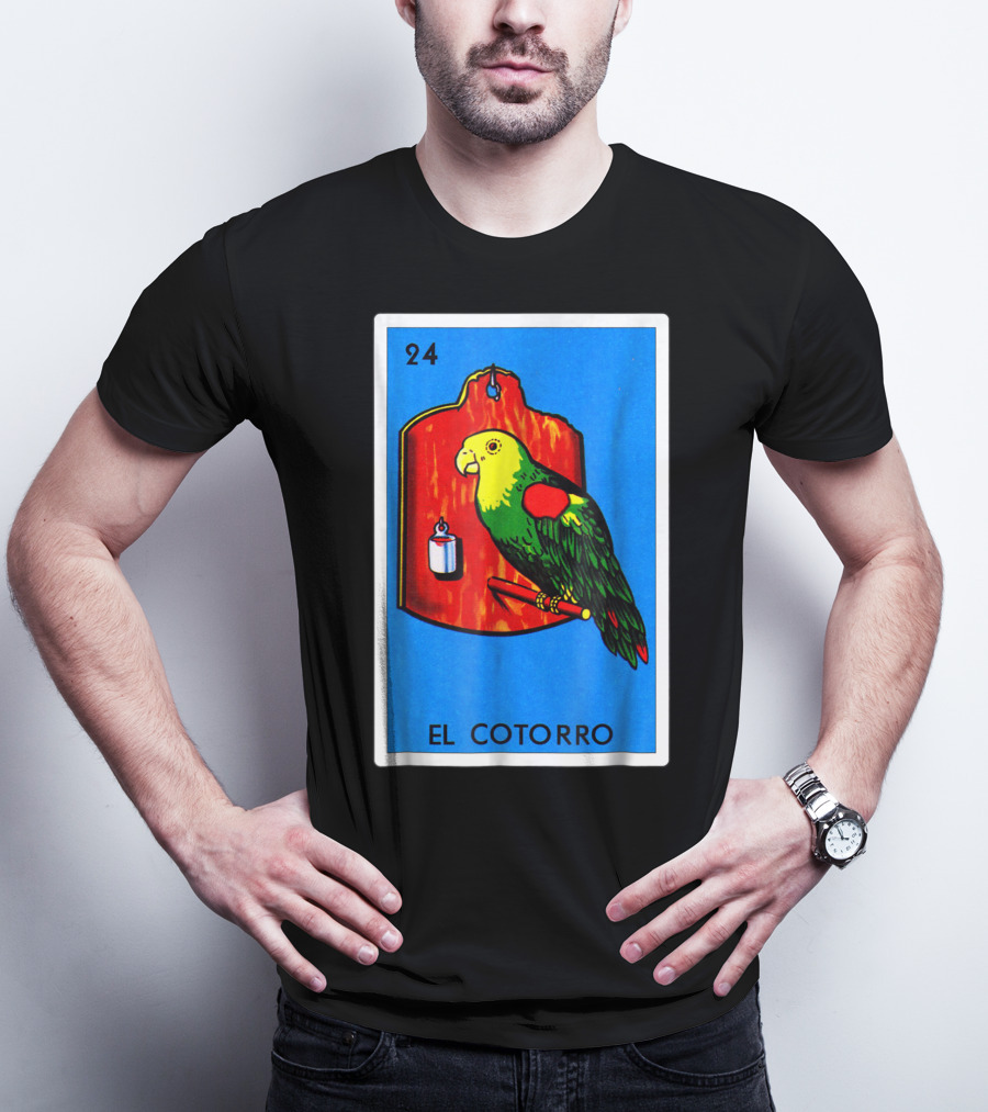 Loteria El Cotorro 24 Classic Version Parrot Card Game T-Shirt