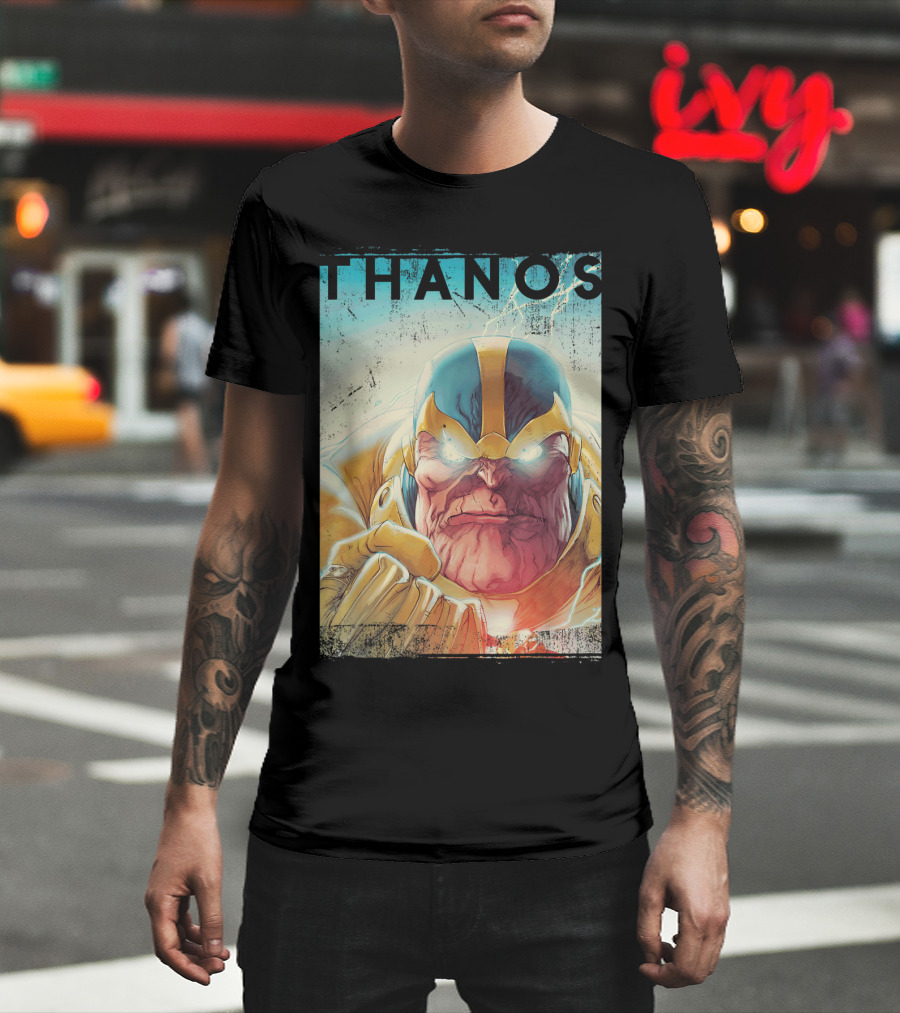 Marvel Thanos Vintage Iconic Character Close-Up T-Shirt