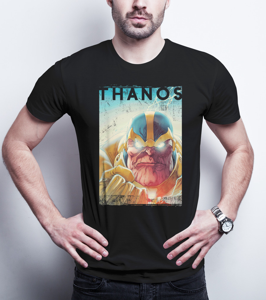 Marvel Thanos Vintage Iconic Character Close-Up T-Shirt