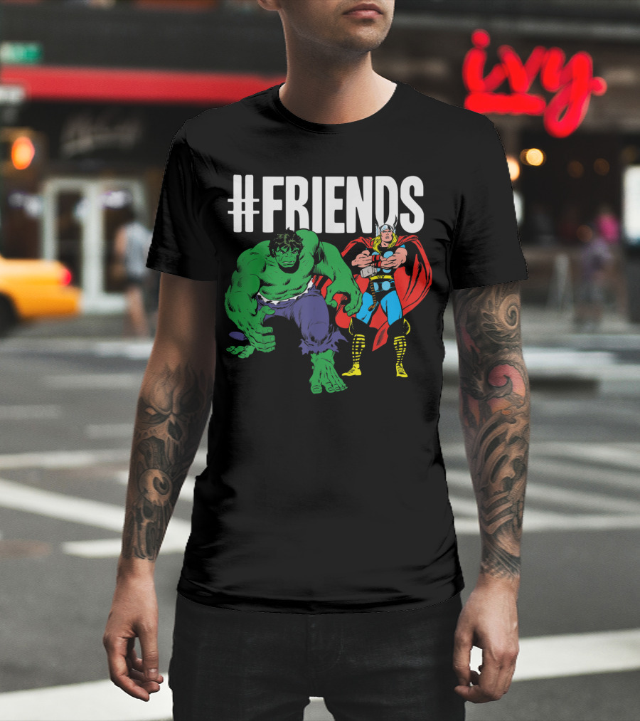 Marvel Thor Hulk #Friends T-Shirt
