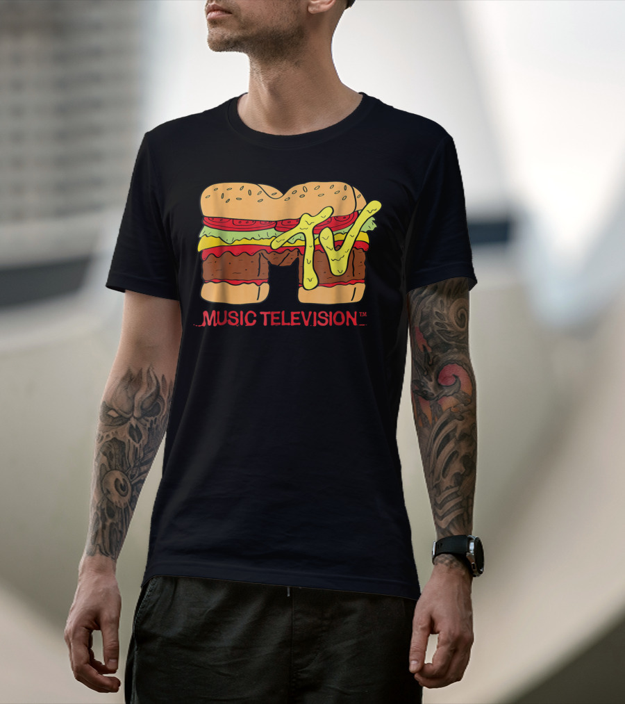 MTV Classic Hamburger Music Television T-Shirt