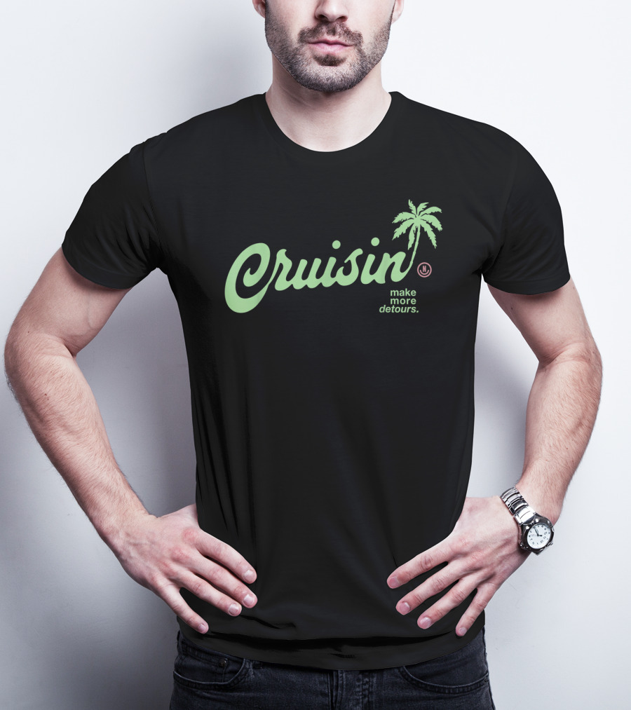 Cruisin Neff 80s Make More Detours Classic Car Palm Tree T-Shirt