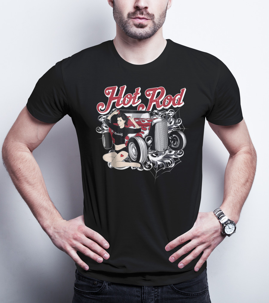 Hot Rod Rockabilly 1950s Pinup Hotrod T-Shirt