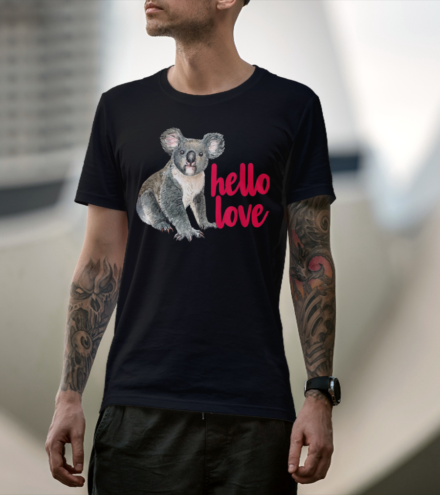 Hello Love Koala Bear For Animal Lover T-Shirt