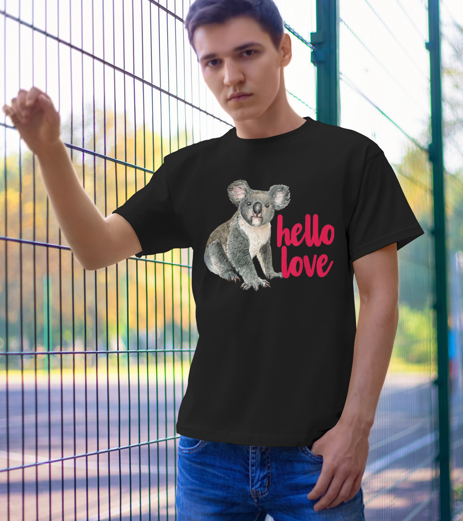 Hello Love Koala Bear For Animal Lover T-Shirt
