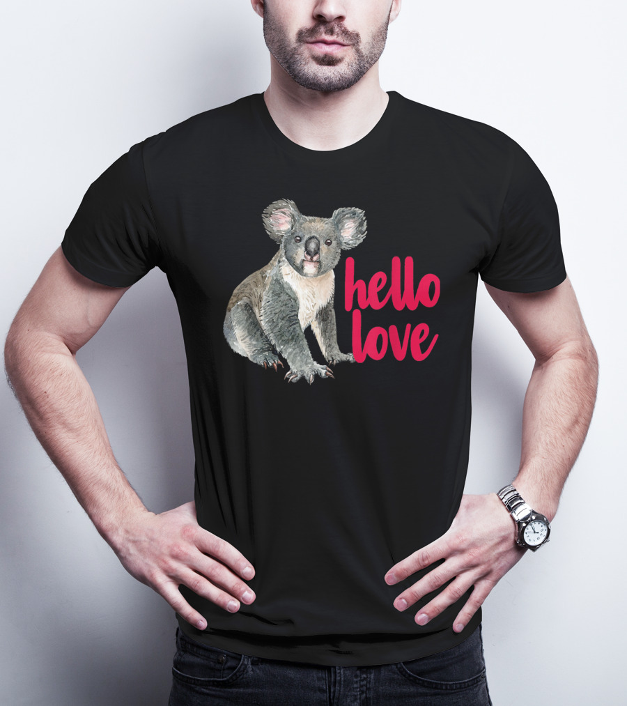 Hello Love Koala Bear For Animal Lover T-Shirt
