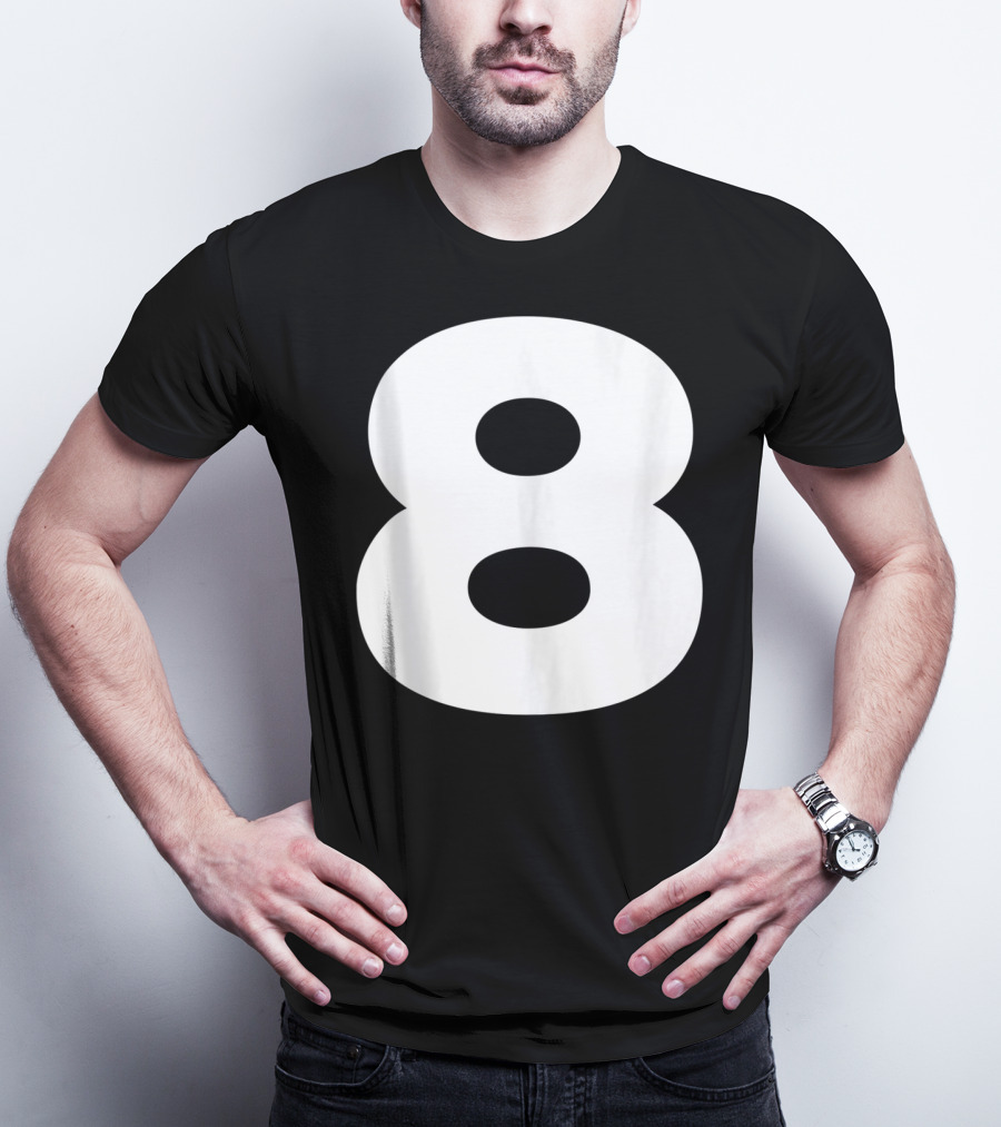 Number 8 Jersey Style Sport Team Fan Group T-Shirt