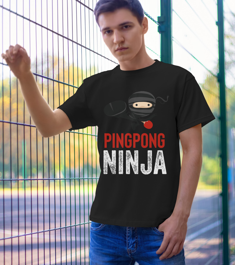 Ping Pong Ninja Table Tennis Stealth Master Player T-Shirt