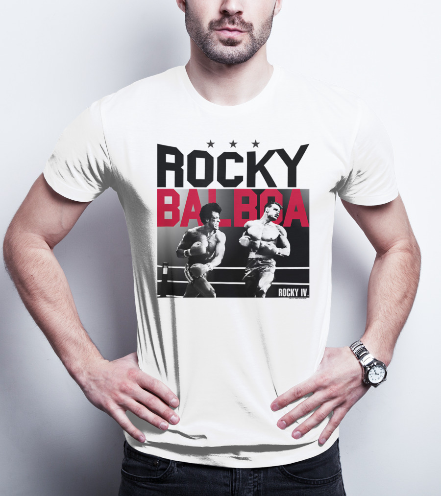 Rocky Balboa And Ivan Drago Fight Scene From Rocky IV Classic Look 30181 T-Shirt