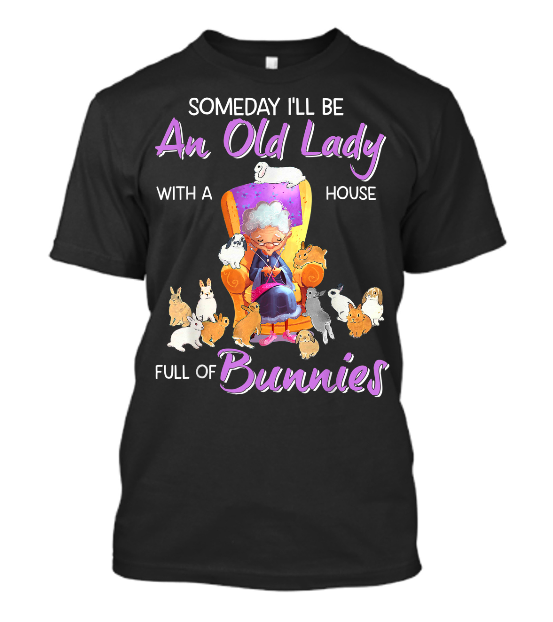 Someday I'll Be An Old Lady With A House Full Of Bunnies T-Shirt