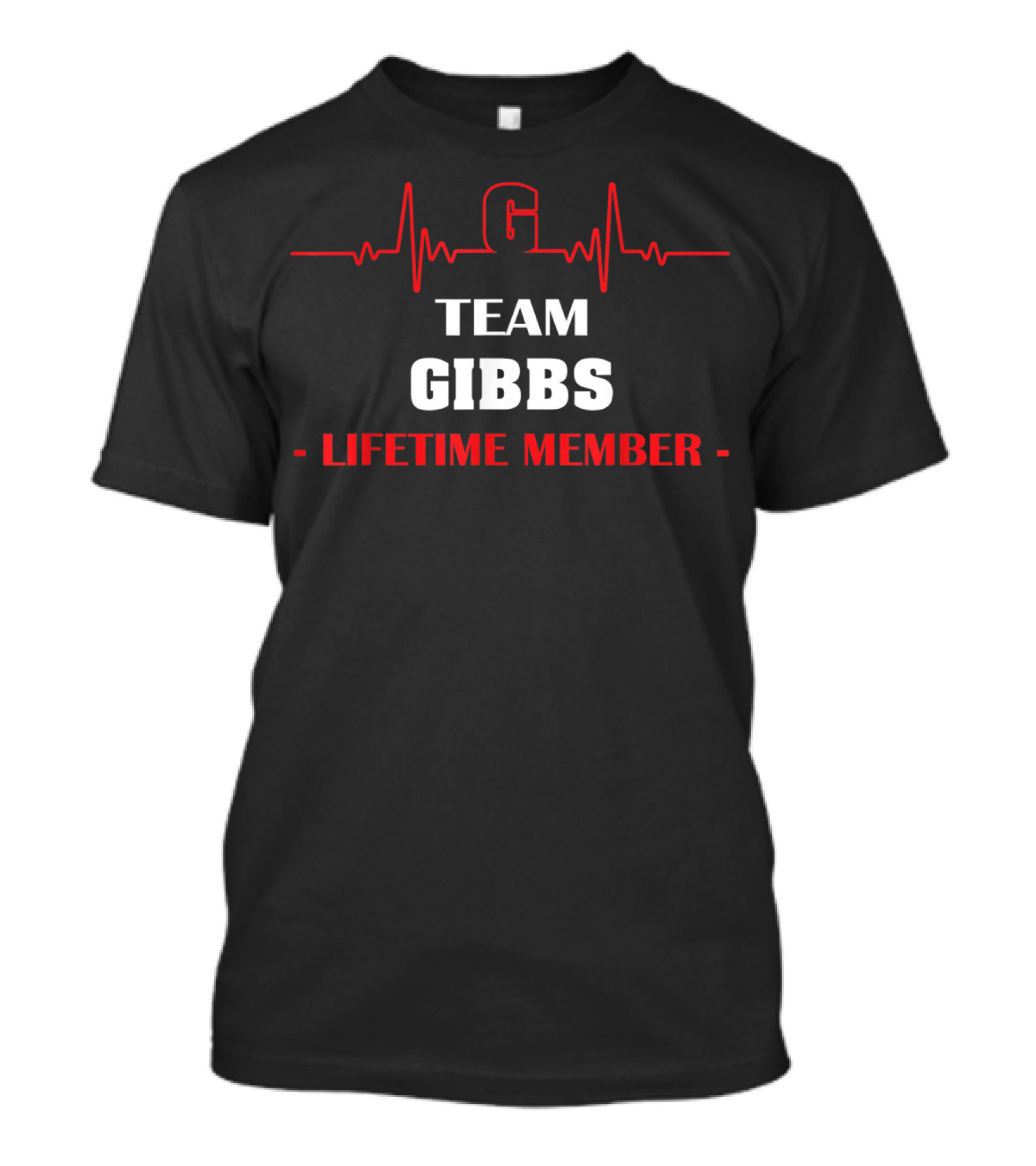 Team Gibbs Lifetime Member Heartbeat T-Shirt
