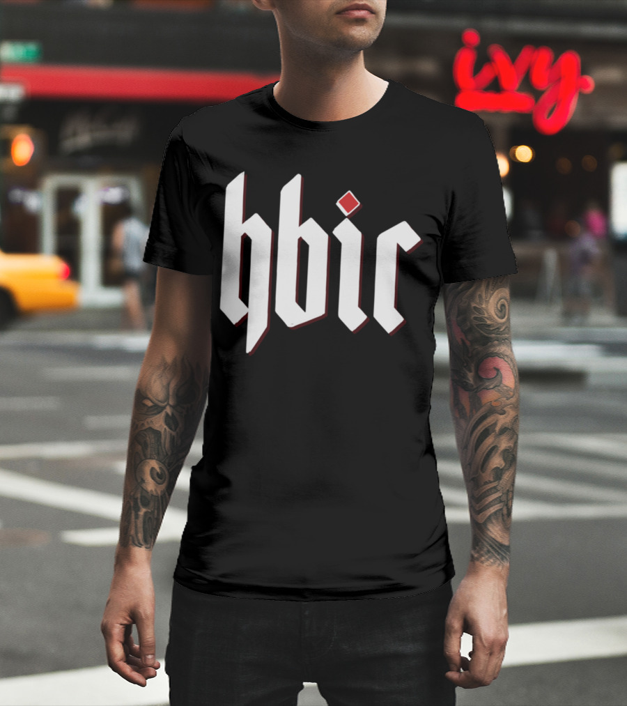 Hbic Gothic Style Text With Red Diamond Accent T-Shirt