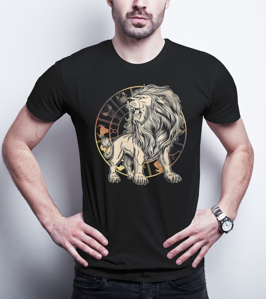 Leo Zodiac Birthday Born In July August T-Shirt