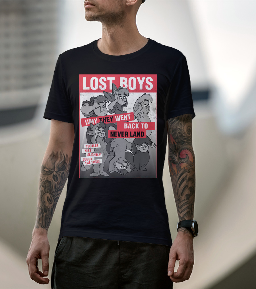Lost Boys Why They Went Back To Never Land Tootles Nibs Slightly Cubby The Twins T-Shirt