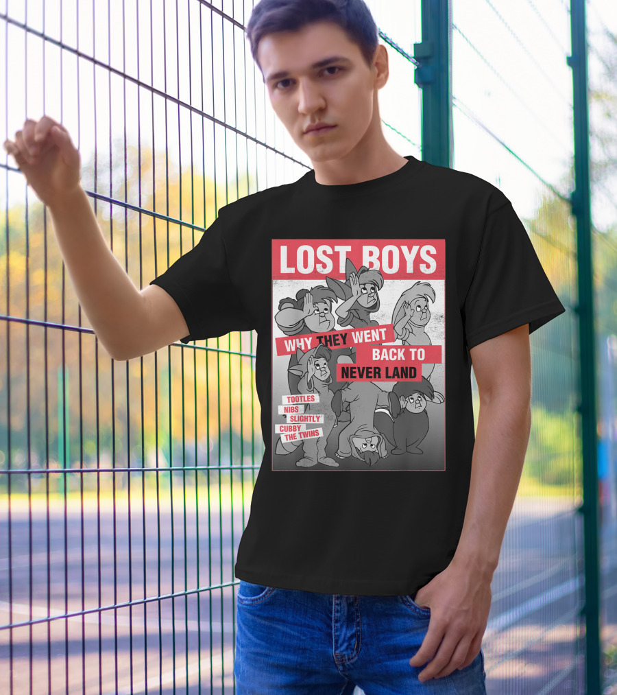 Lost Boys Why They Went Back To Never Land Tootles Nibs Slightly Cubby The Twins T-Shirt