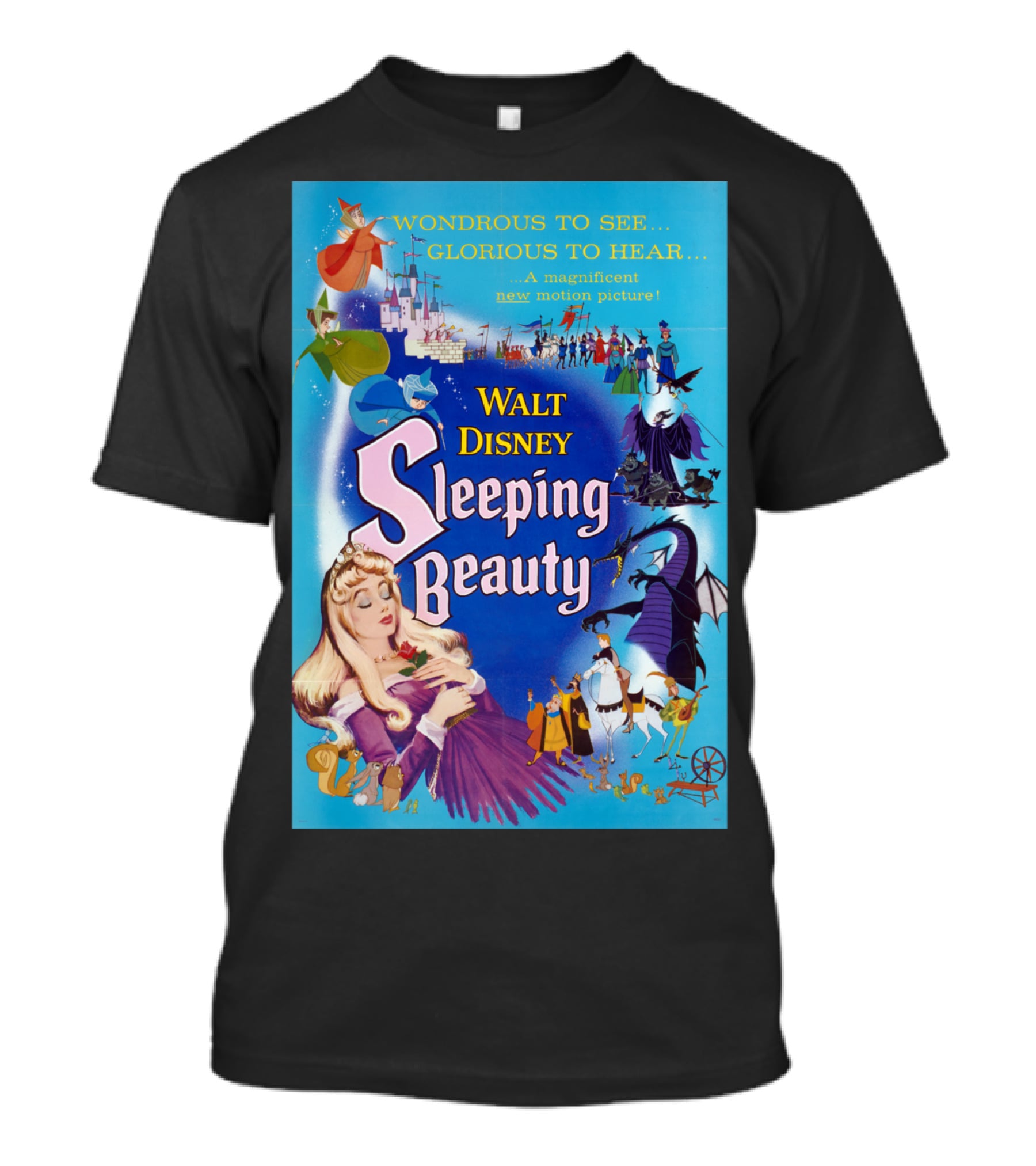 Walt Disney Sleeping Beauty Wondrous To See Glorious To Hear Motion Picture T-Shirt