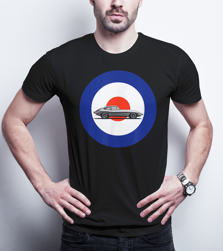 Etype Jaguar On RAF Roundel Classic Car T-Shirt