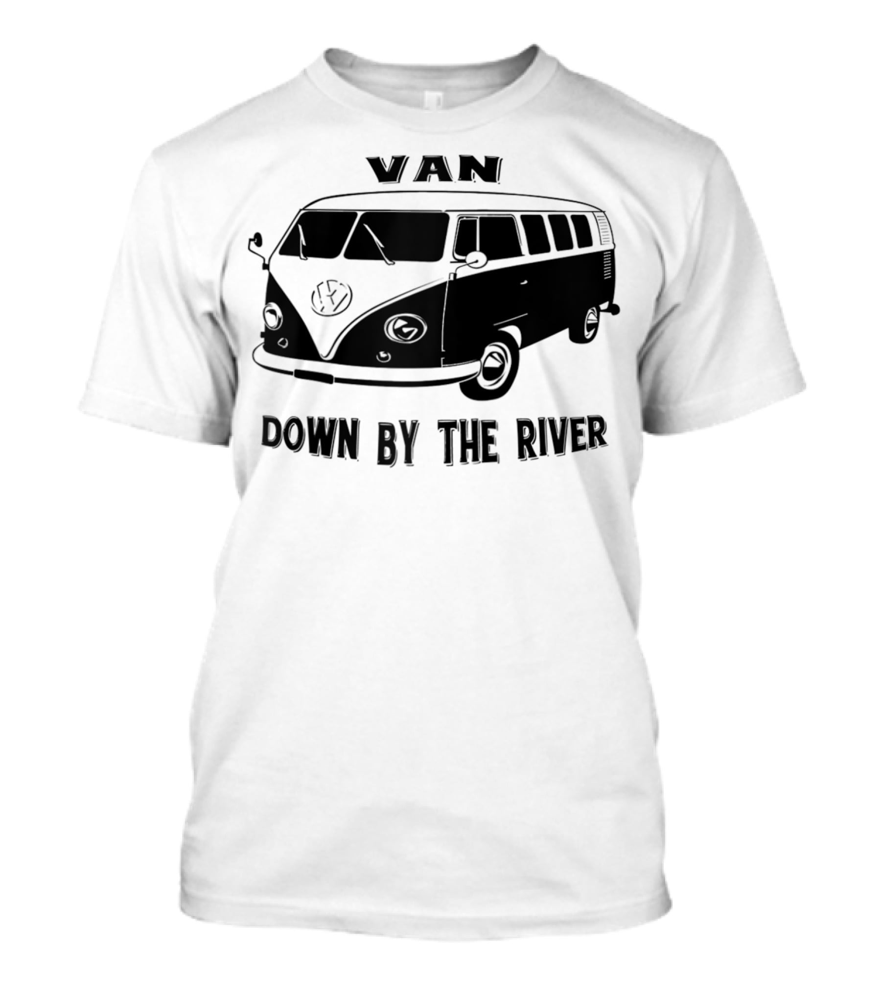 Classic Vintage 1960 Van Microbus Down By The River T-Shirt