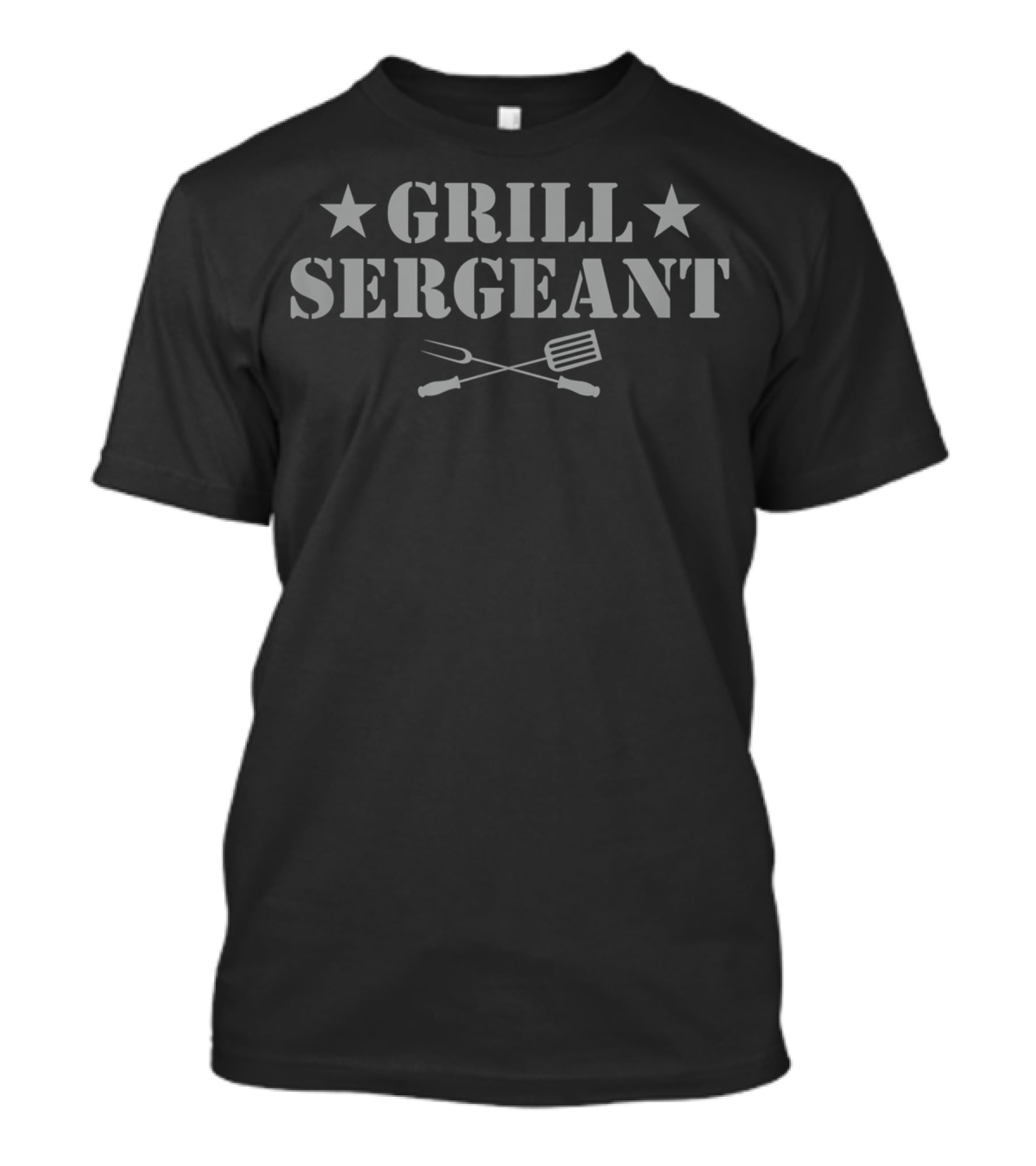 Grill Sergeant Stars Utensils Classic Look Soft Touch T-Shirt