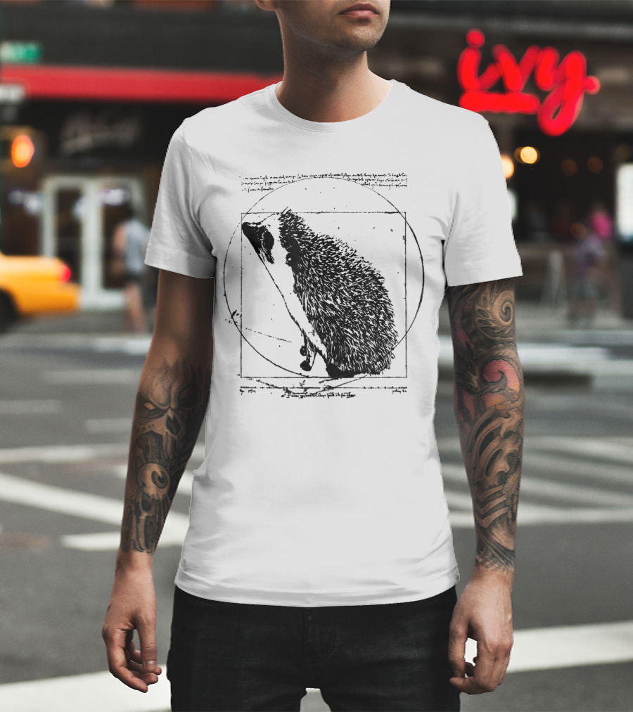 Vitruvian Hedgehog Vintage T-Shirt