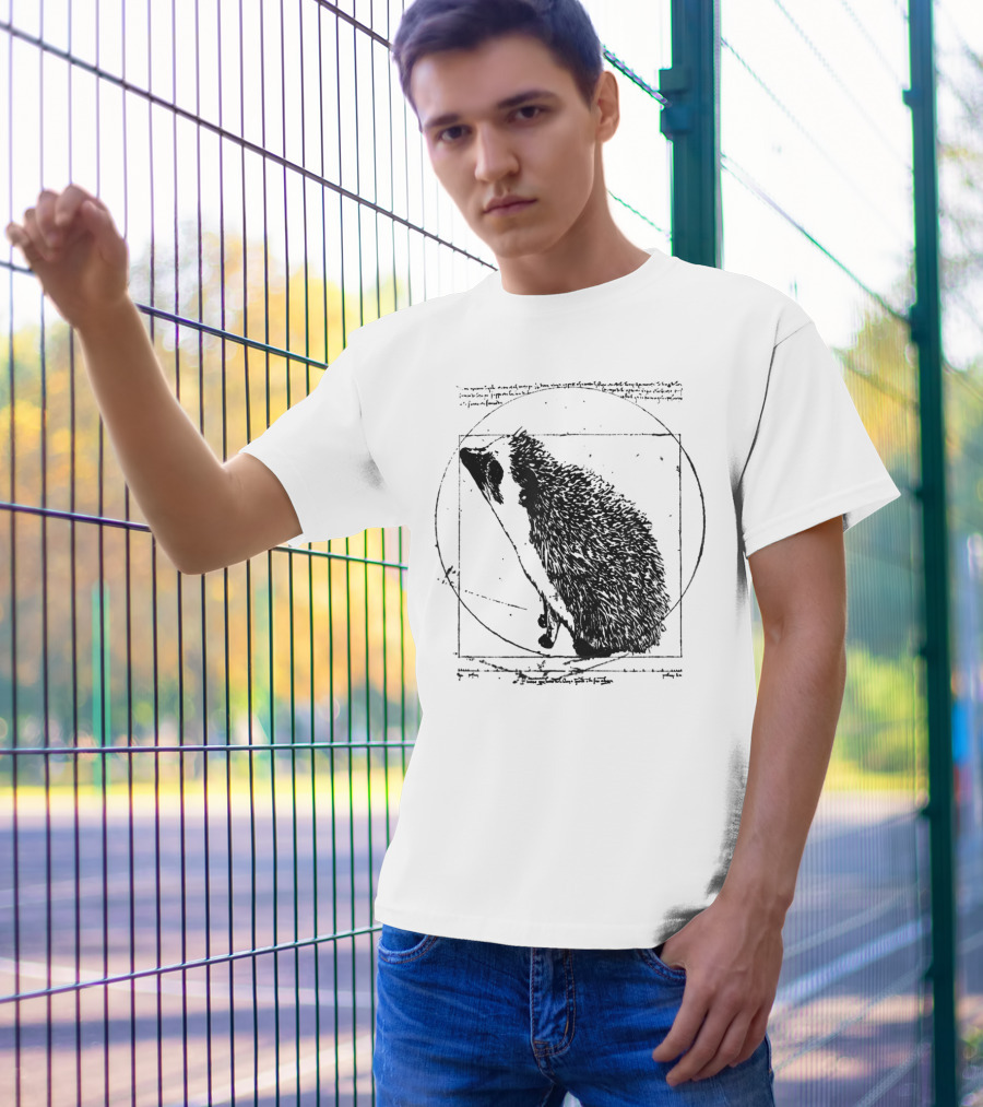 Vitruvian Hedgehog Vintage T-Shirt